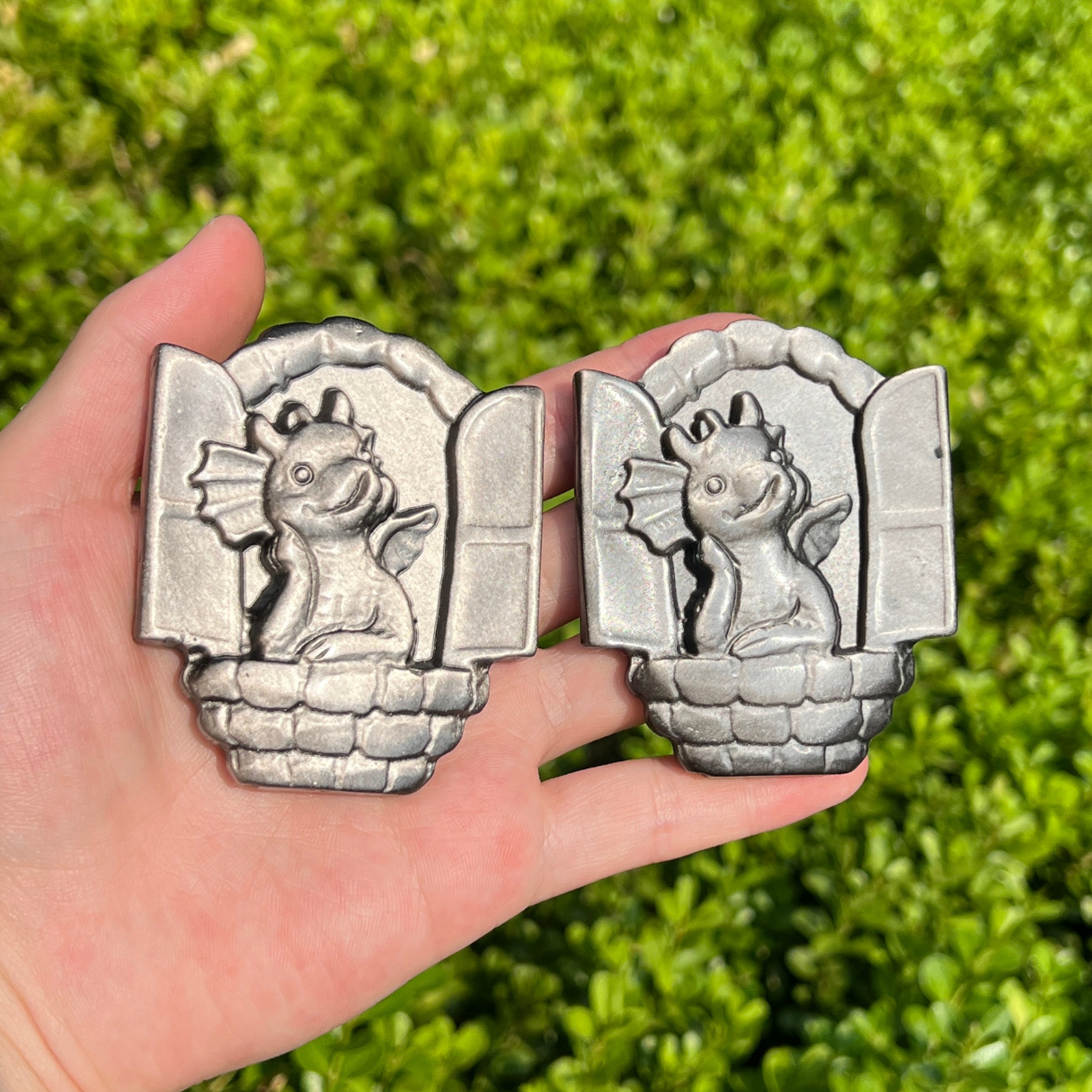 Silver Obsidian Dragon Baby Slice – KiKi Crystal