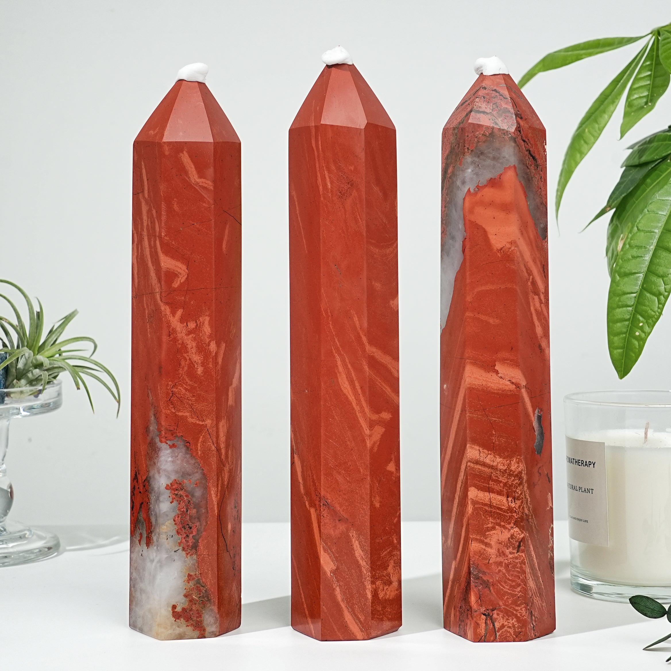 Natural Red Jasper Point – KiKi Crystal